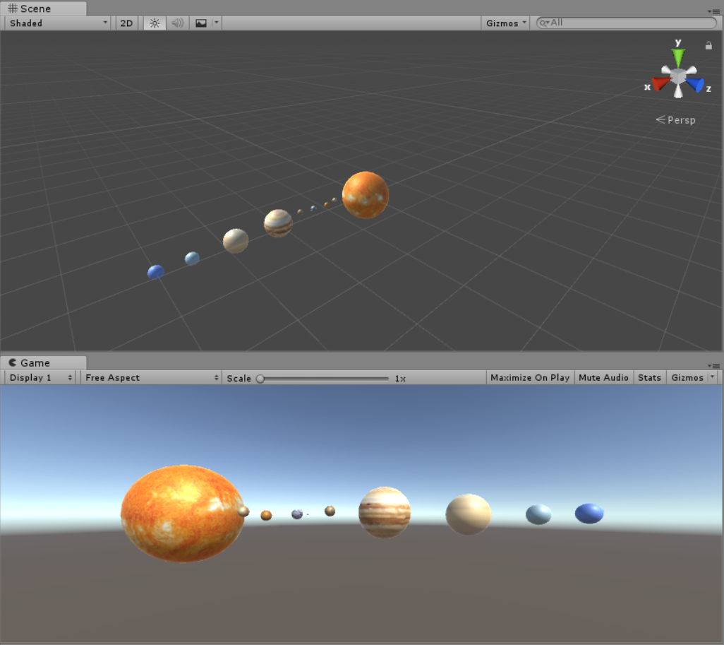 Unity 3D - 太阳系 · Xungerrrr's Blog